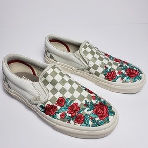 Vans | Shoes | Vans Classic Slip On Dx Rose Embroidery | Poshmark